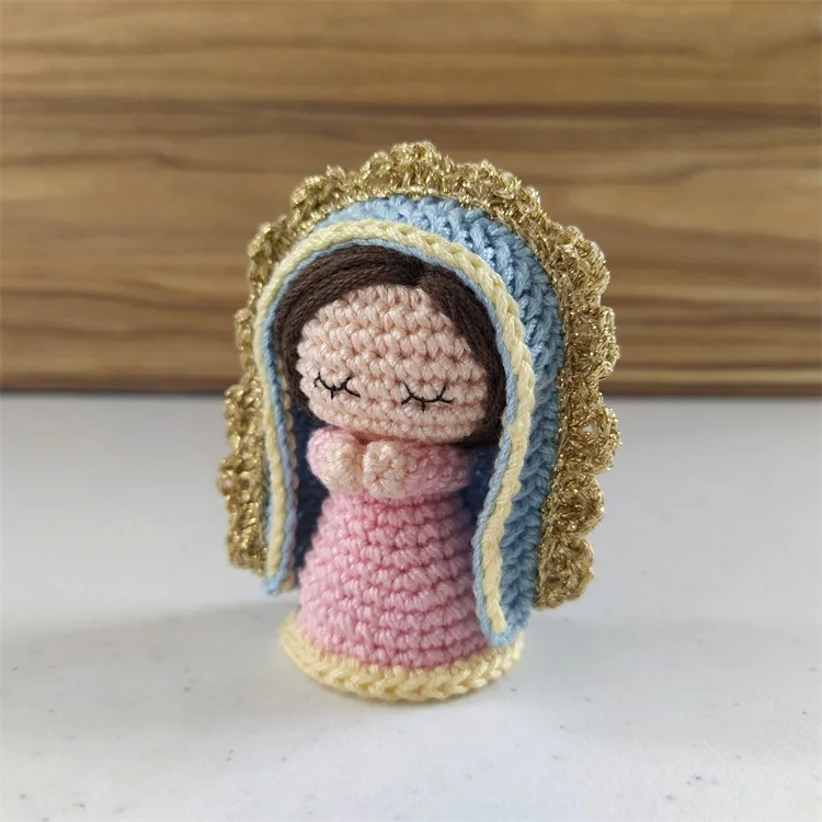 Crochet Virgin Mary Doll Handmade Stuffed Doll Mini Virgin Mary ...