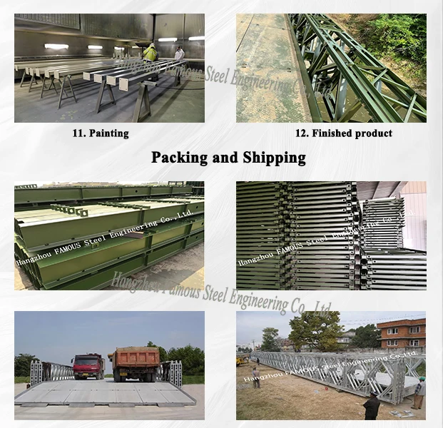 Steel Modular Bailey Bridge Truss Girder Arch Bridge
