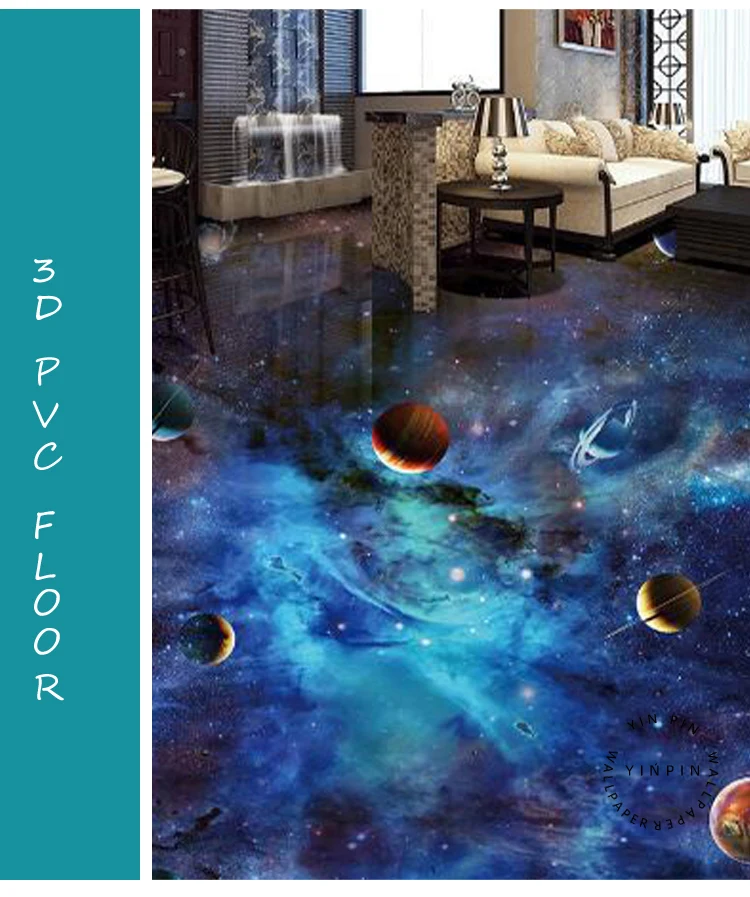 Custom Printed 3D PVC Epoxy Vinyl Floor Stickers