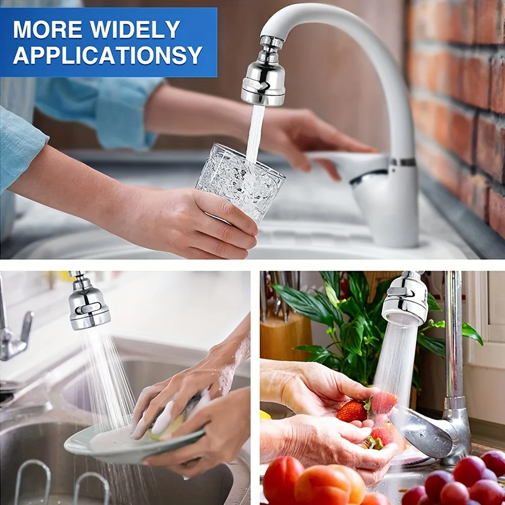 360 Degree Kitchen Faucet Aerator Adjustable Swivel Three 360 Degree ...