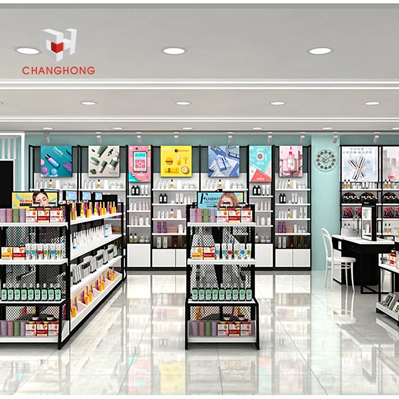 Hot Sale Simple Multi-tier Cosmetic Skin Care Shop Display Rack With ...