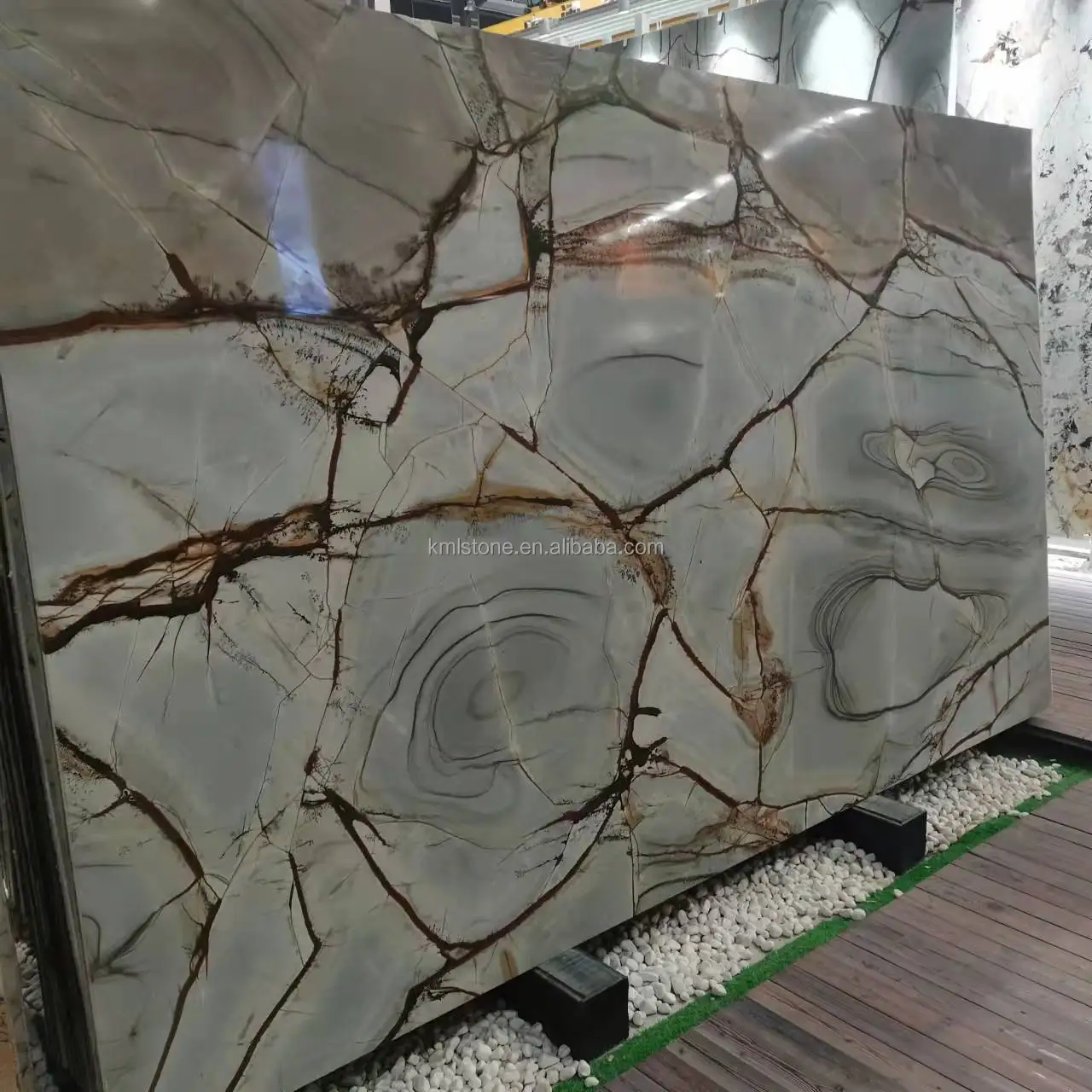 Luxury Natural Blue Rome Quartzite Big Slabs For Projects - Buy Blue ...