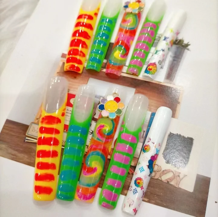 7cm Length Hand Made Custom Designer Press on Nails New Fashion Nails ...