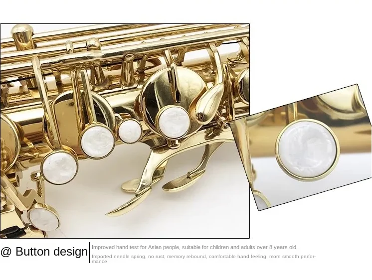 Slade Gold Eb Performance Practice Brass Instrument Alto Saxophone With ...