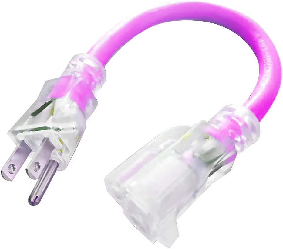 6ft Lighted Outdoor Extension Cord - 10/3 Sjtw Heavy Duty Purple ...