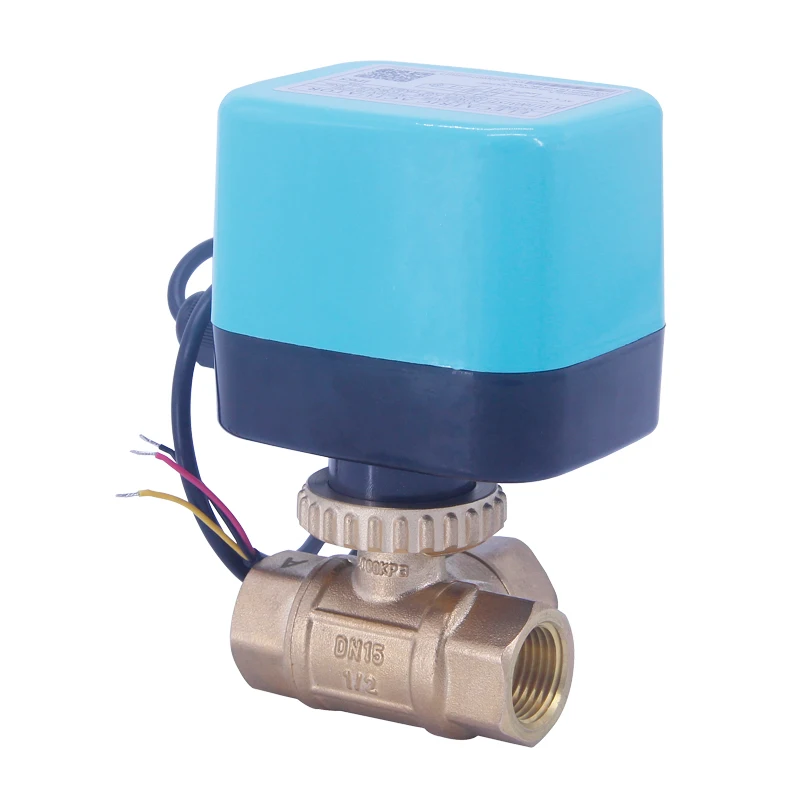 3 Way Ball Valve Motorized Dn20 3/4" Type L Motorized Ball Valve 1/2 ...