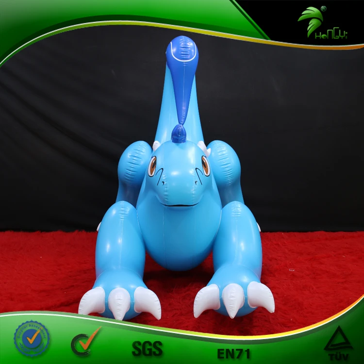 Hongyi Bouncy Inflatable Blue Dragon Ride on Animal Toy