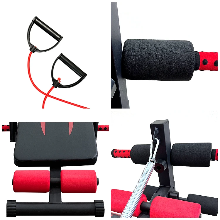 Gym Equipment Sit up Bench Muscle Exercise Ab Chair Foldable Portable ...
