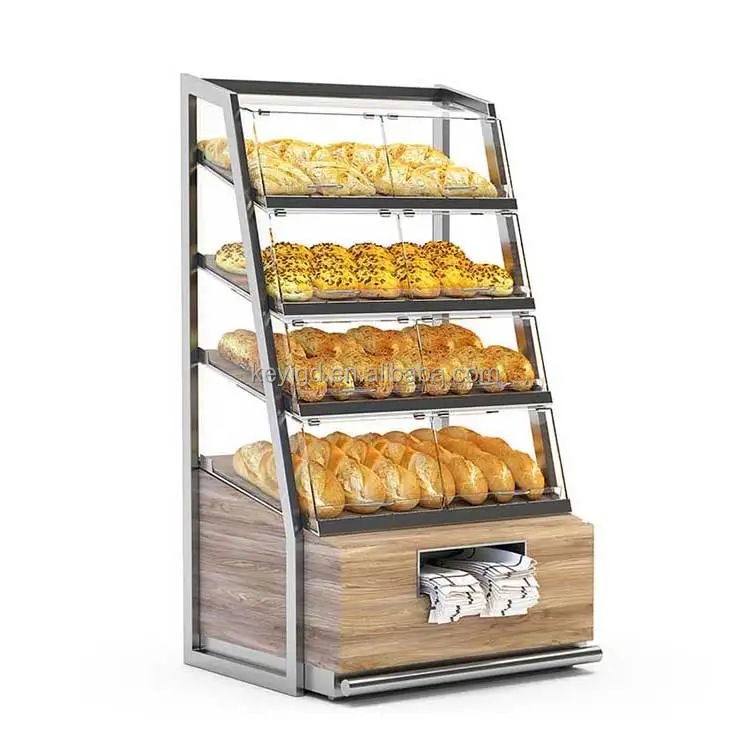 Customized Supermarket Bakery Display Cabinet - 4 Tier Shelf
