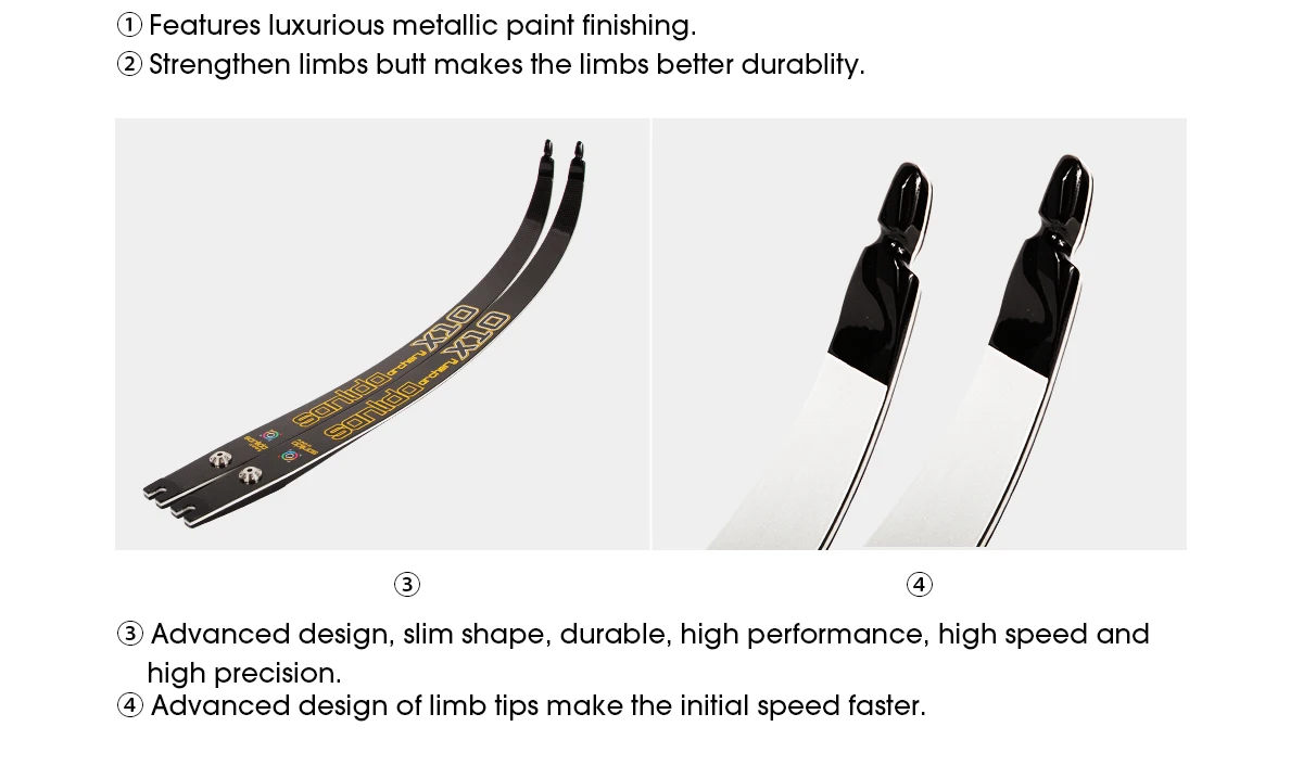 Sanlida Archery Miracle 10 ILF Limbs - High-End Recurve Bows