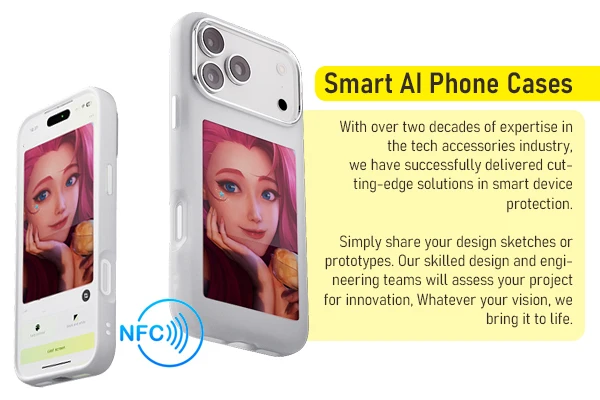 AI-Powered DIY Display & Wireless NFC Phone Case for iPhone 17 Pro Max ...