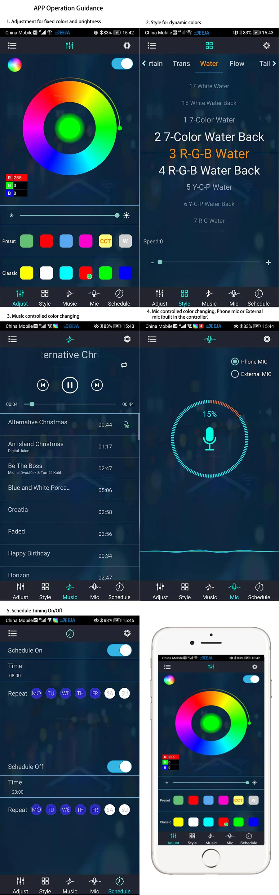 Jeejahk App Controlled Voice Control Modular Touch Lights Led Ceiling ...