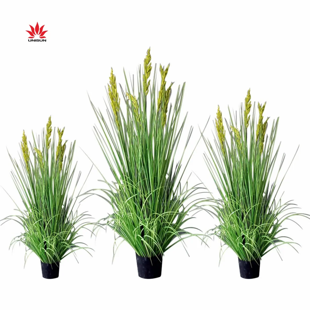 Indoor Artificial Onion Dog Tail Grass Foxtail Reed Grass Decoration Plant With Pot - Buy Pvc ...