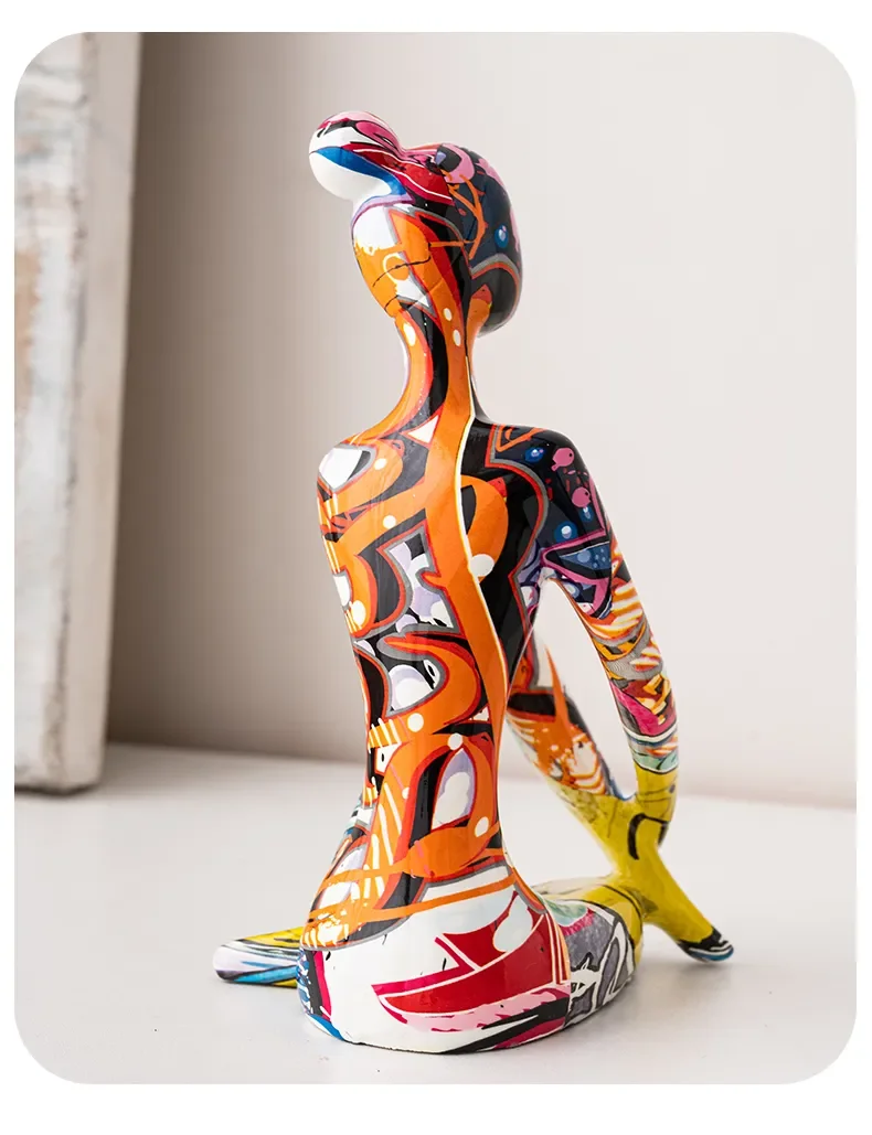 Painted Figure Figurines - Elegant Home Decor Solutions