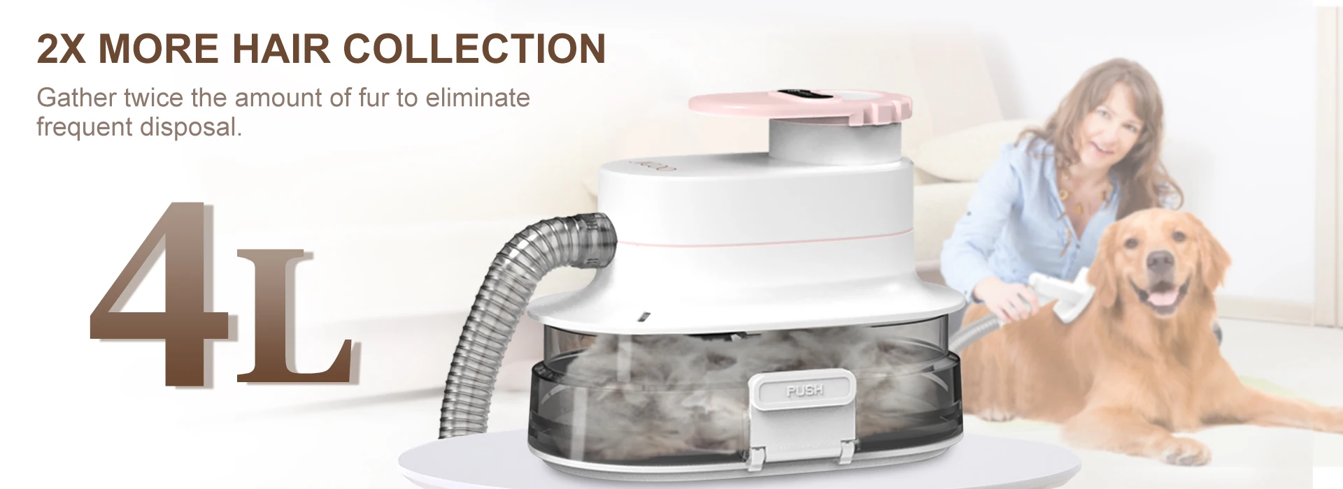 Jigoo P300 Pet Grooming Vacuum Kit,11-in-1 With 4l Dust Cup Eu 300w Professional Pet Grooming ...