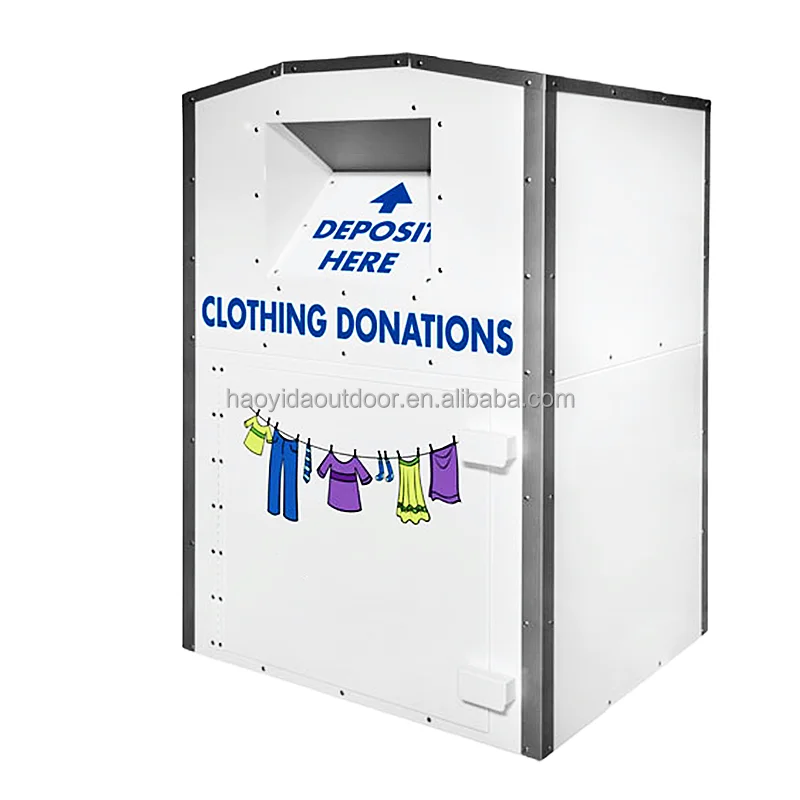 Clothing Donation Drop Box - Durable Outdoor Metal Bins for Eco ...