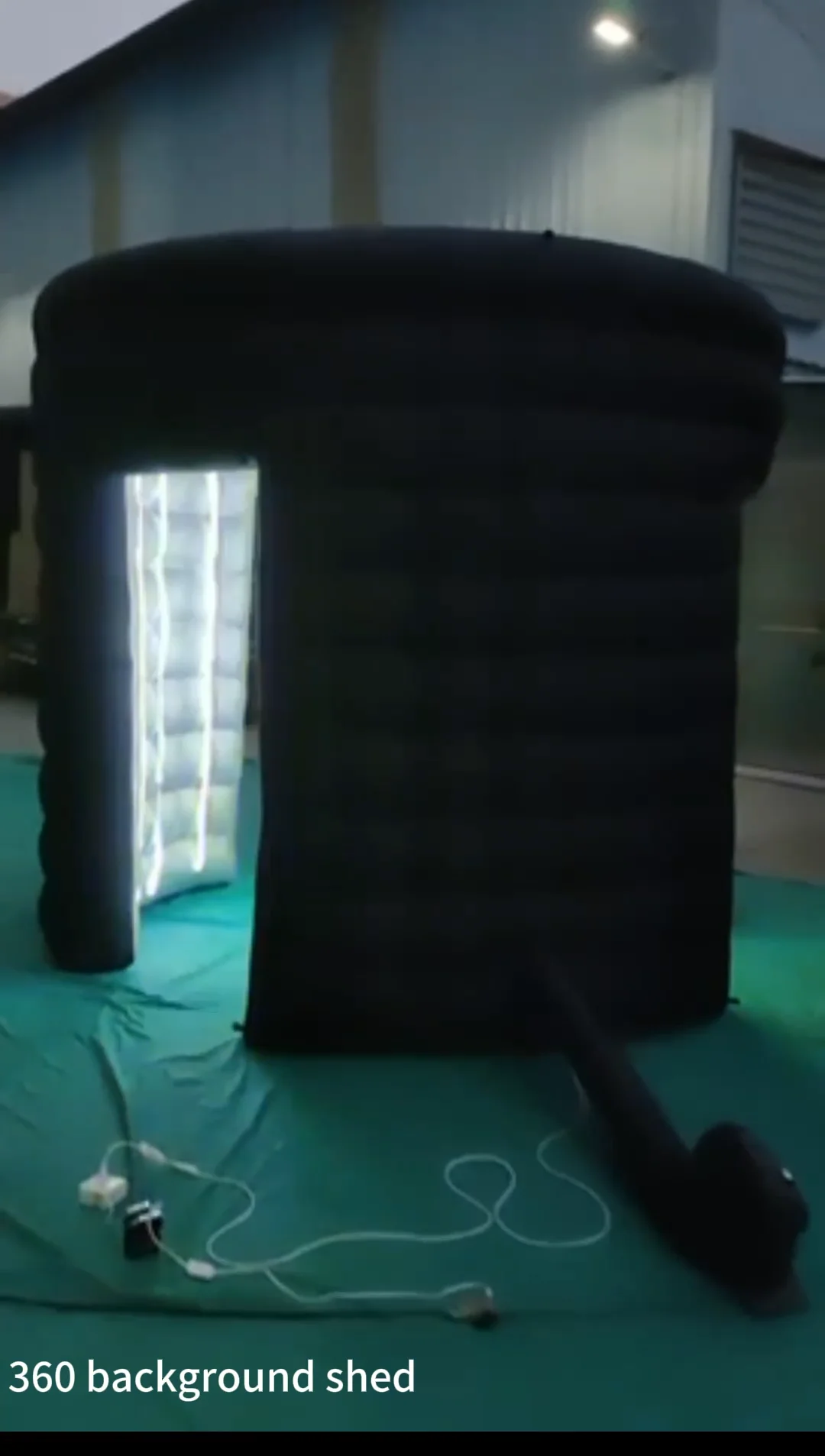 Outdoor Rotating Black Inflatable Cube Backdrop 360 Photo Booth E ...