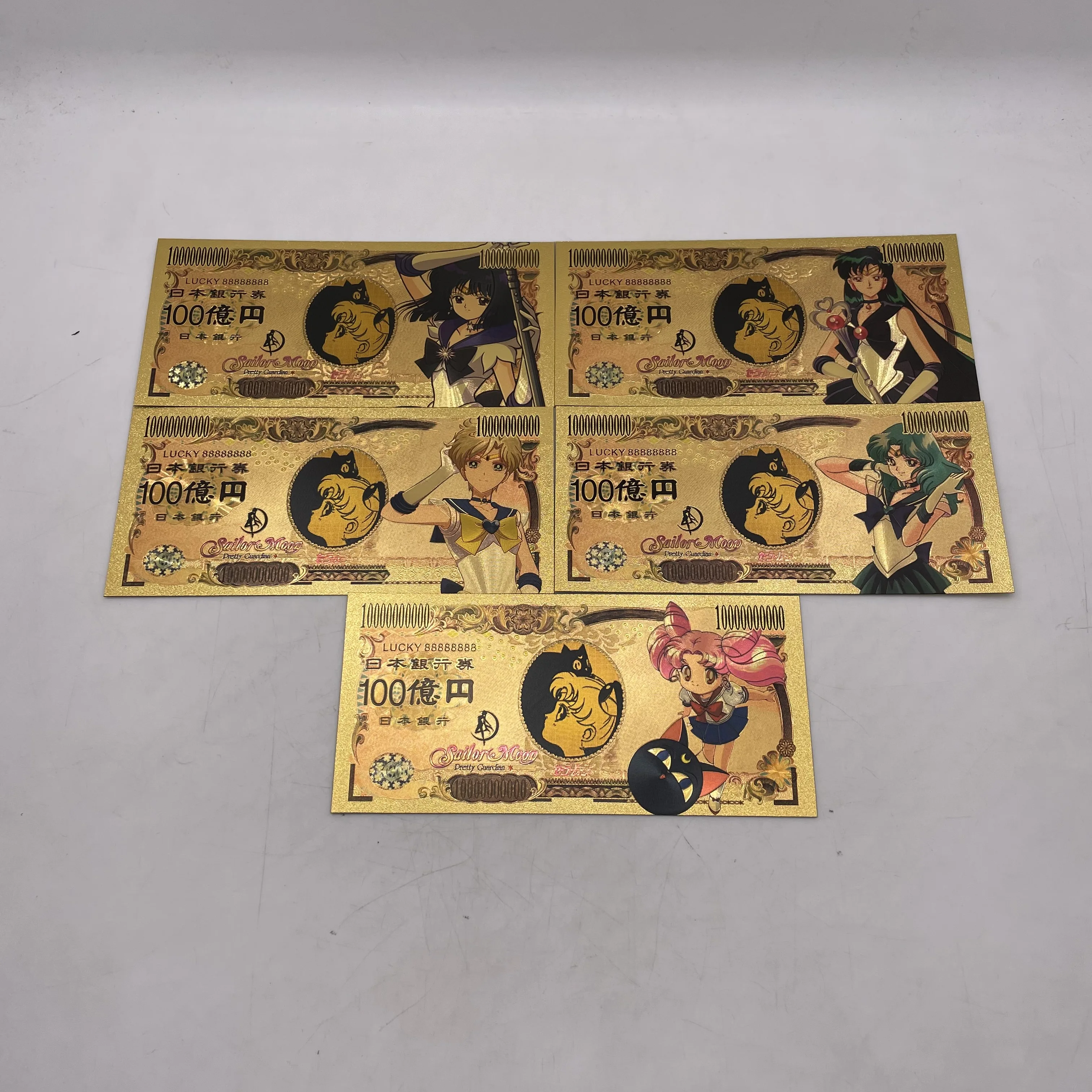 100 Pcs Collection of Different Random World Japan Anime Pet Gold Foil ...