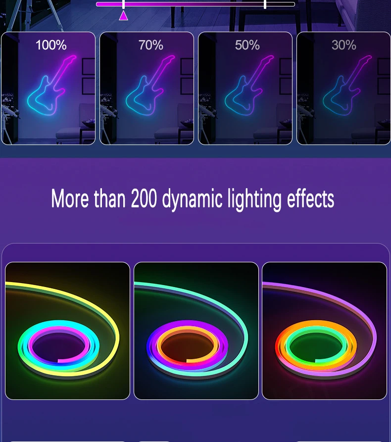 Rgbic Pixel Neon Silicone Soft Tape Flexible 24v 12v Rgb Rope Strip ...