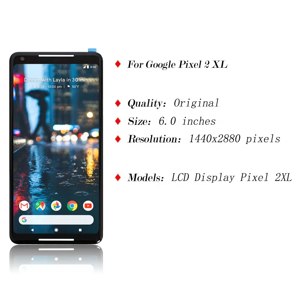 6.0inch Original For Google Pixel 2 Xl Lcd Phone Display Touch Screen For Google Pixel 2xl Lcd ...