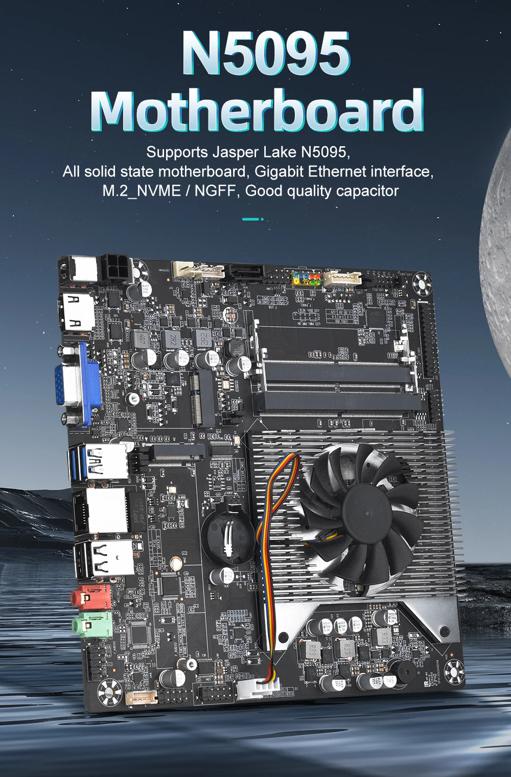 Factory Price N5095 Itx Ddr4 Upto 64g On Board Processor Motherboard ...