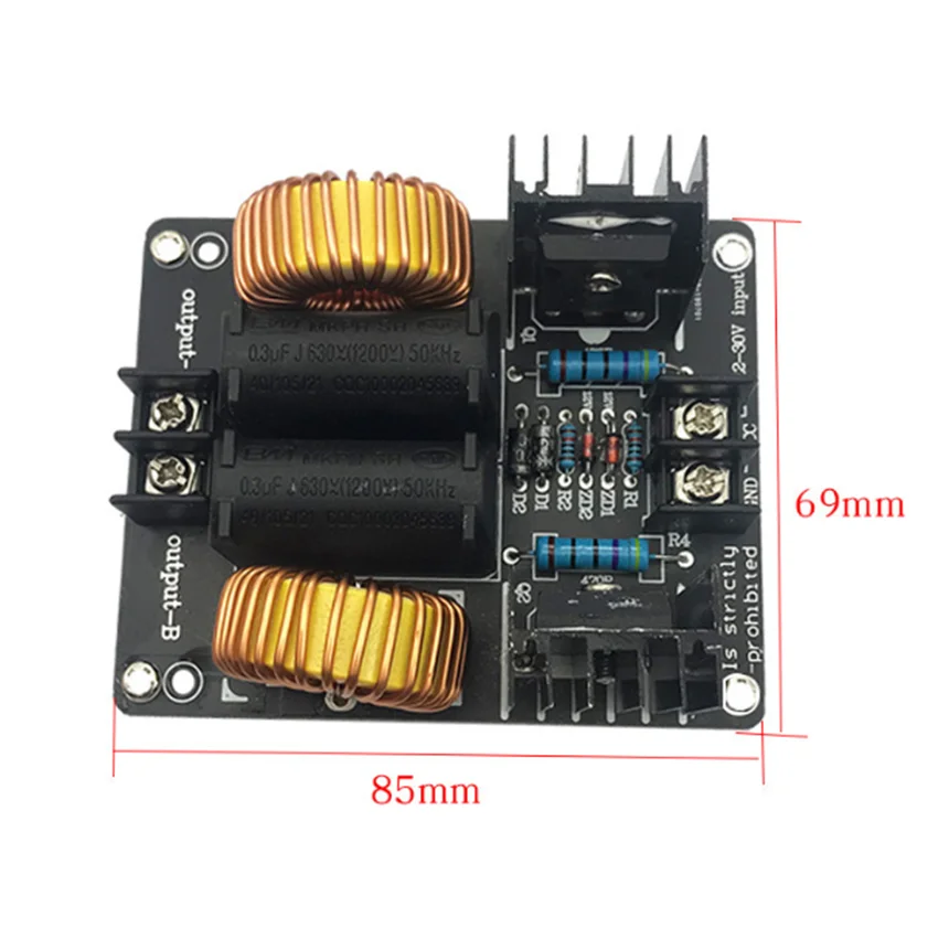ZVS 1000W Induction Heater Circuit Module for DIY 12V Heating Element ...