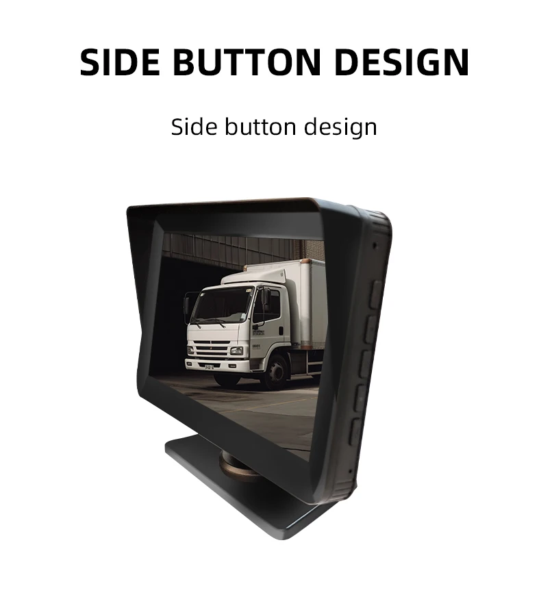 2 Ch Monitor System Truck Dual Camera Front and Back IPS 720P AHD 7 ...