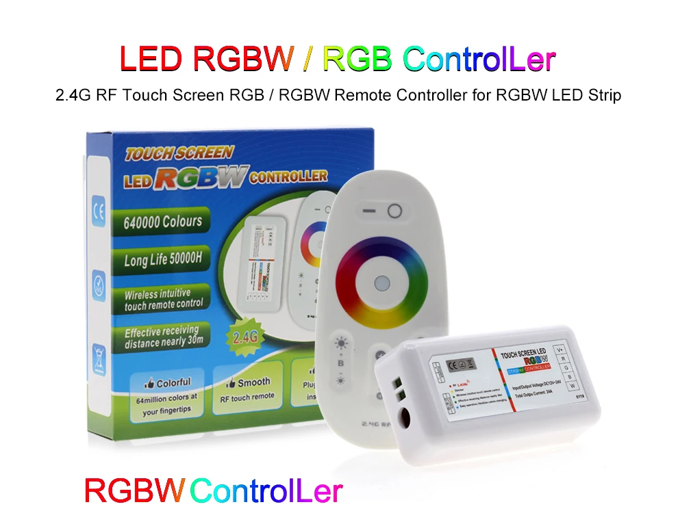 2.4G Touch RGBW Controller - Wireless LED Lighting Control