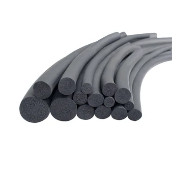 Epdm Foam Round Black Slurry-stopping Sponge Rubber Strip Waterproof ...
