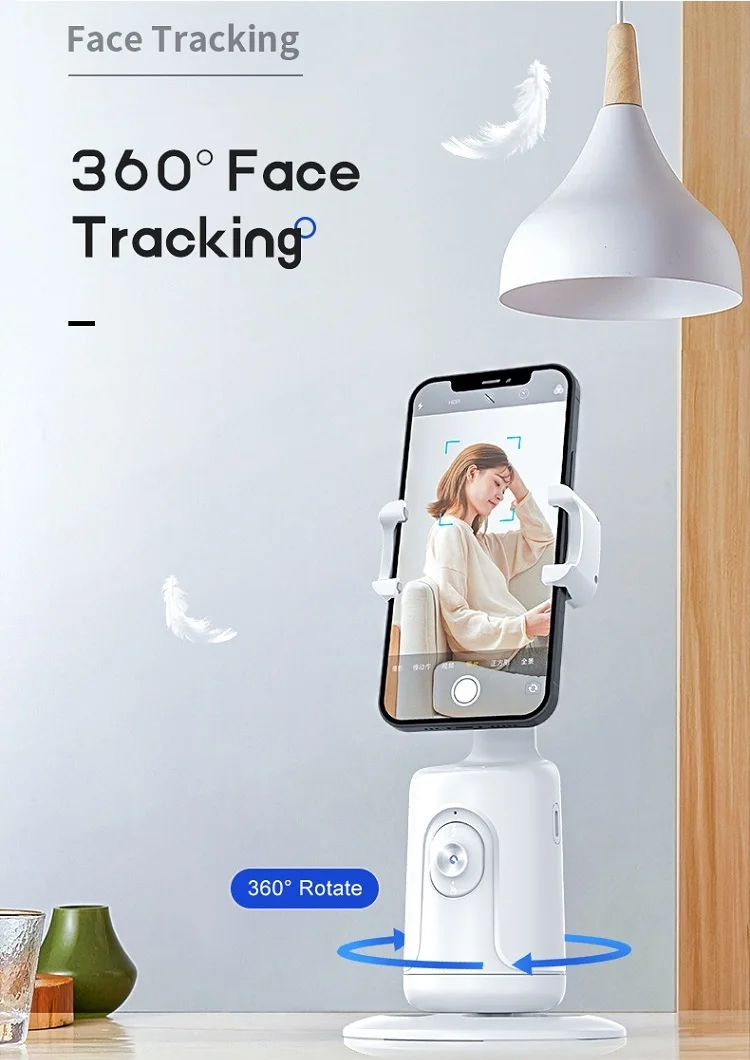 Vlogging Kit P01 Gimbal Stabilizer 360 Rotation Auto Face Tracking Mobile Phone Holder L16 ...