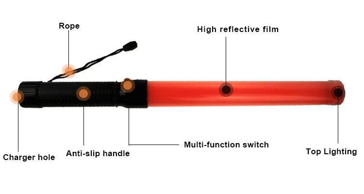 Pvc Cheap Emergency Rechargeable Led Traffic Baton Light Safety Traffic ...