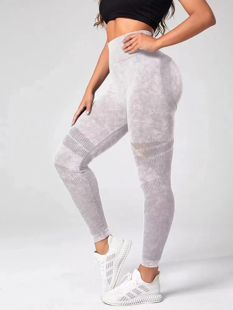 Tie-dye High Waist Women's Leggings - Breathable & Stylish