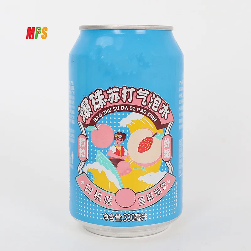 Wholesale Japanese Popular White Peach Soda Beverage Sparkling Water Canned Carbonated Soft ...
