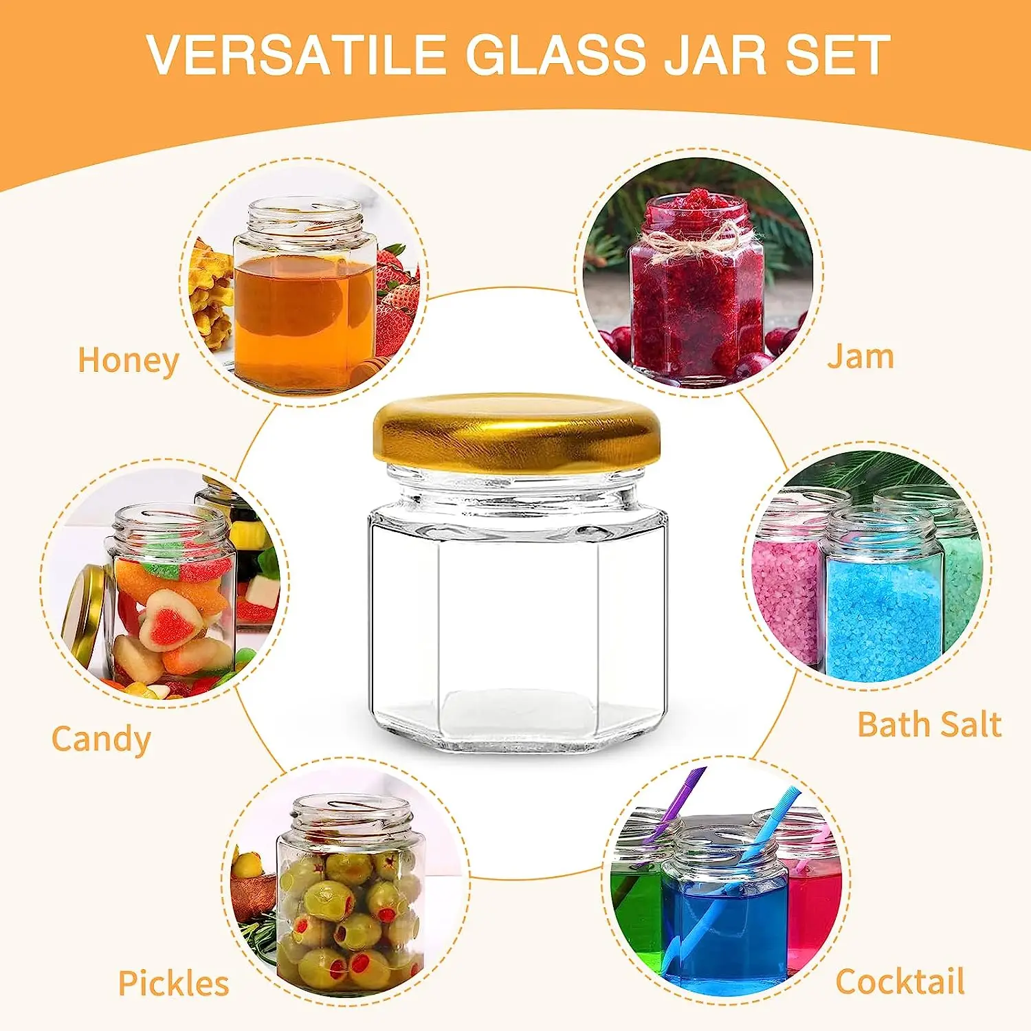 Mini Glass Jar Honey - Perfect for Food Storage Solutions