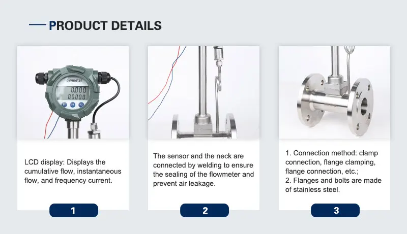 Vortex Co2 Biogas Propane Methane Compress Air Steam Flow Meter Kaifeng ...