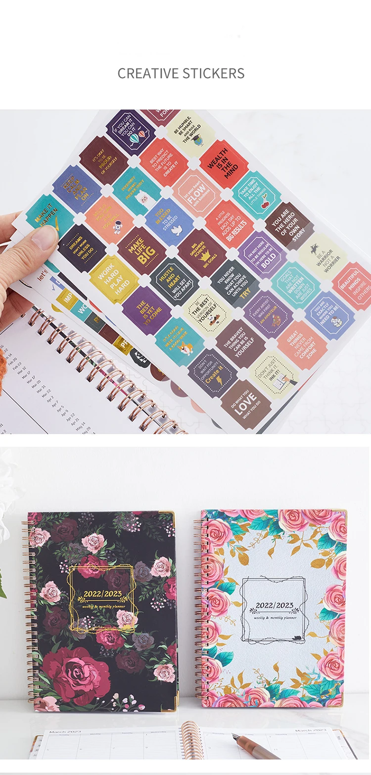 Wholesale Custom Printing Hardcover A5 Spiral Planner