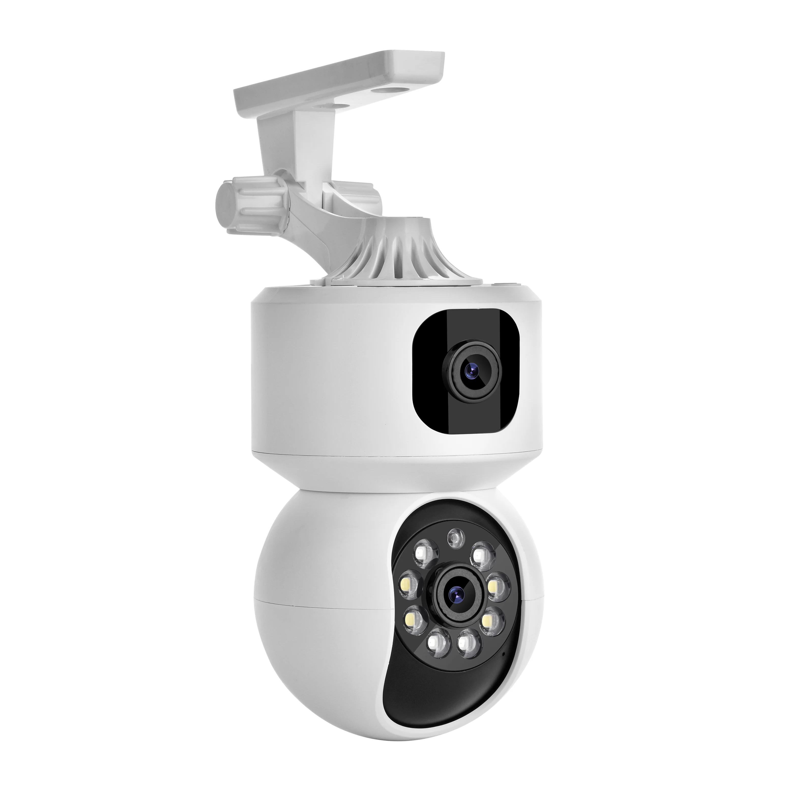 Dual Lens Wifi 4mp Indoor Cctv Human Detection Security Sd Card Slot ...
