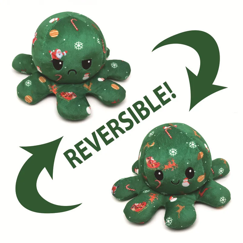 Wholesale New Christmas Reversible Octapus Plush Toys Reversible ...