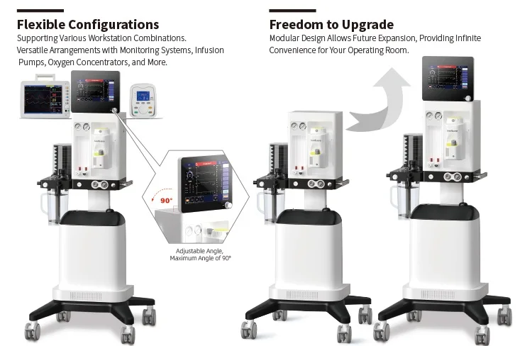 Hospital Touch Screen Veterinary Anesthesia Machine Pet Clinic ...