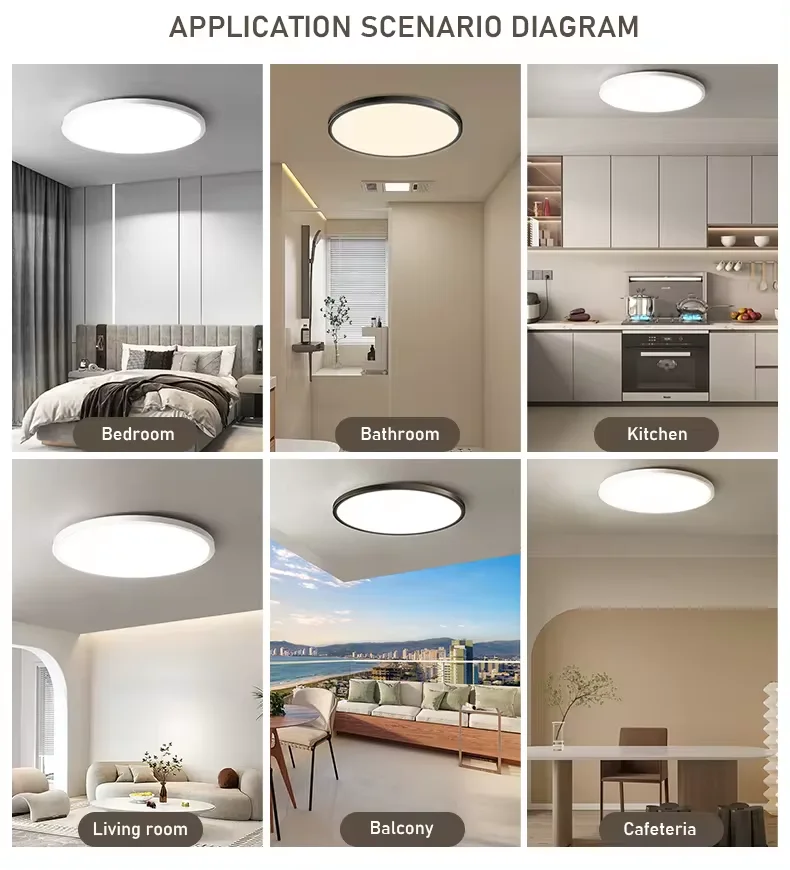 IP45 3000k 4000k 6500k Modern ultra Thin Led Ceiling Panel Light ...