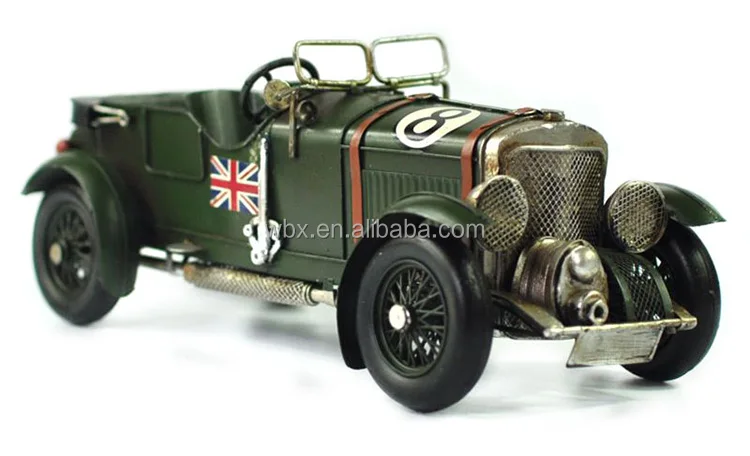 Metal Crafts Old Racing Sports Car Model - Vintage Ornament