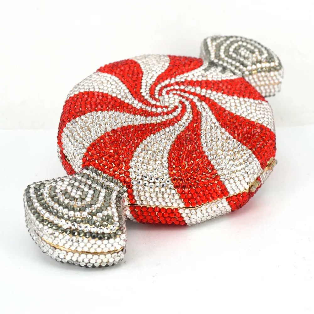 Designer Red Candy Purse Customized Luxury Crystal Evening Bag ...