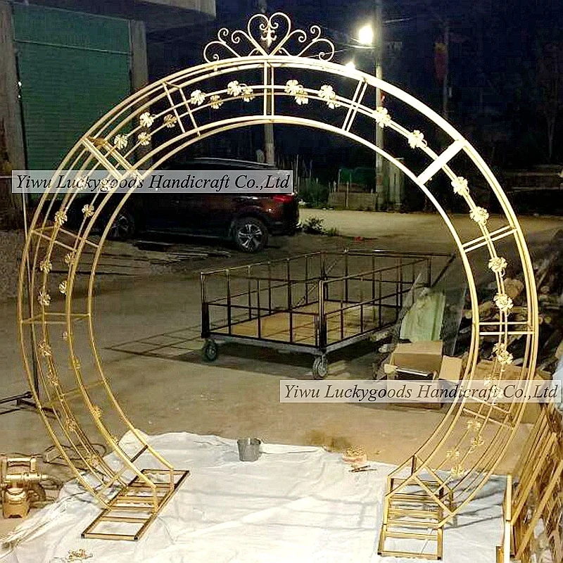Lg20171020-1 Gold Round Arch Wedding Arches Decorations - Buy Gold ...