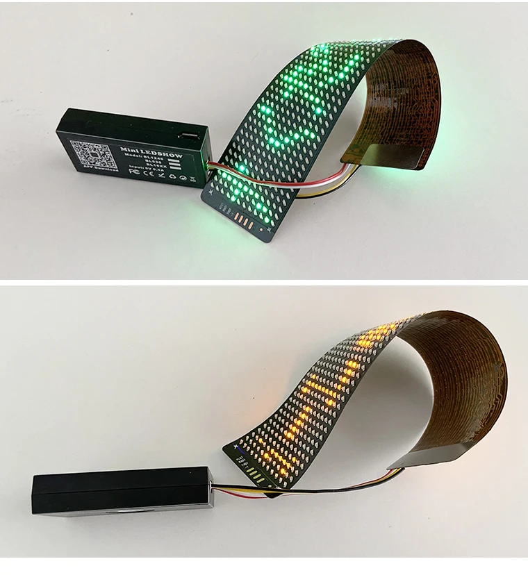 Mini LED Flexible Display Screen - APP Edit & Battery Chargeable