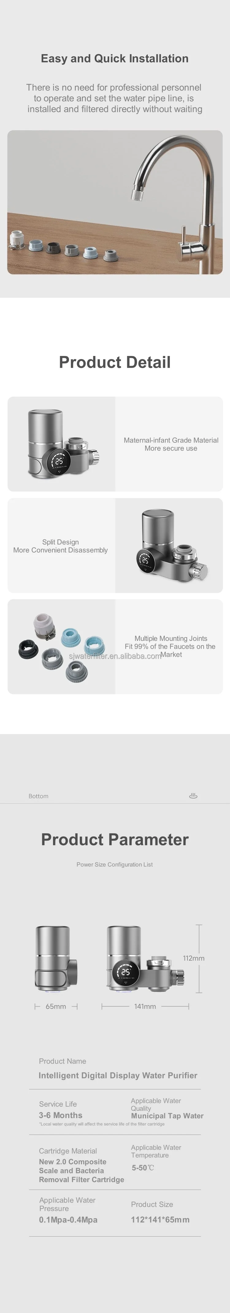 Wholesale Water Digital Intelligent Display Faucet Purifier