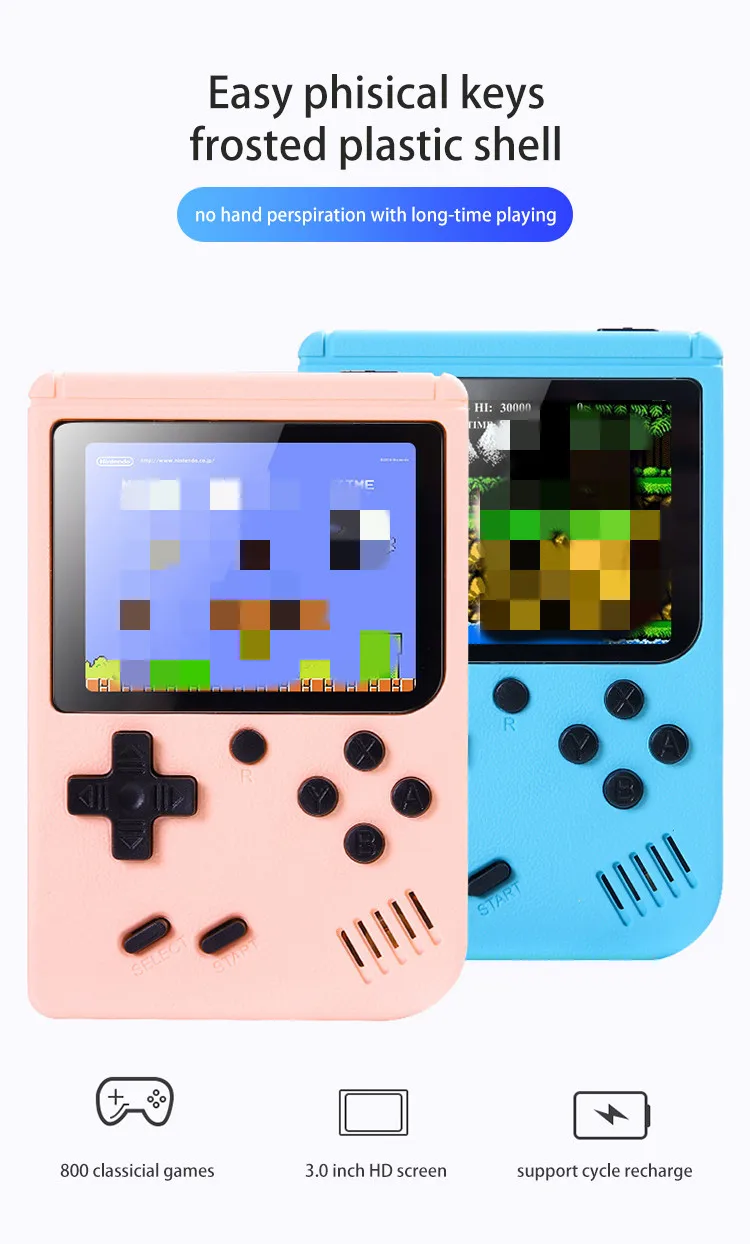 Portable 500 In 1 Games Retro Children's Game Console With Gamepad ...