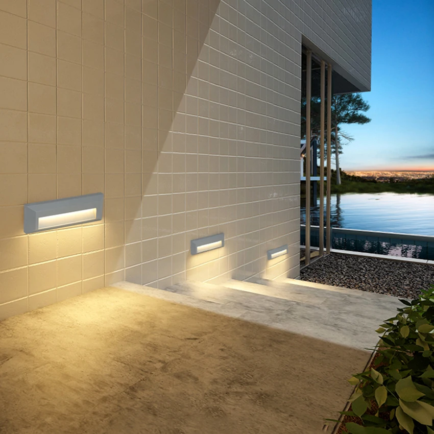 Surface Mounted LED Step Lamp Corner Light Footlight Outdoor Waterproof ...
