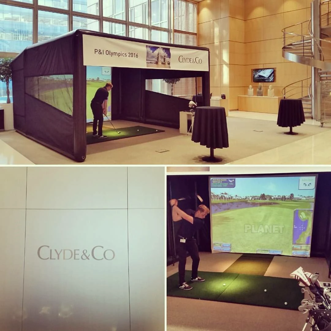 Indoor Home Backyard Inflatable Golf Hitting Cage Simulator