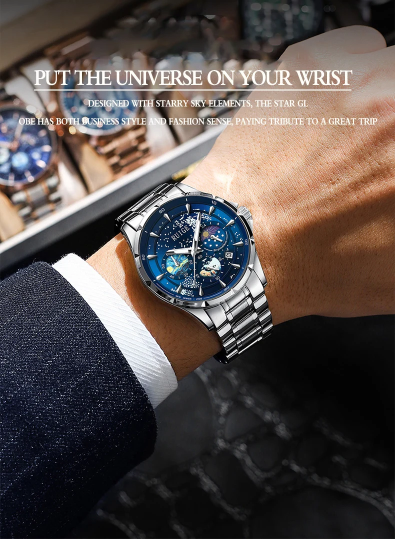 Ruige N3 Men's Original Brand Quartz Watch Waterproof Luminous Starry ...