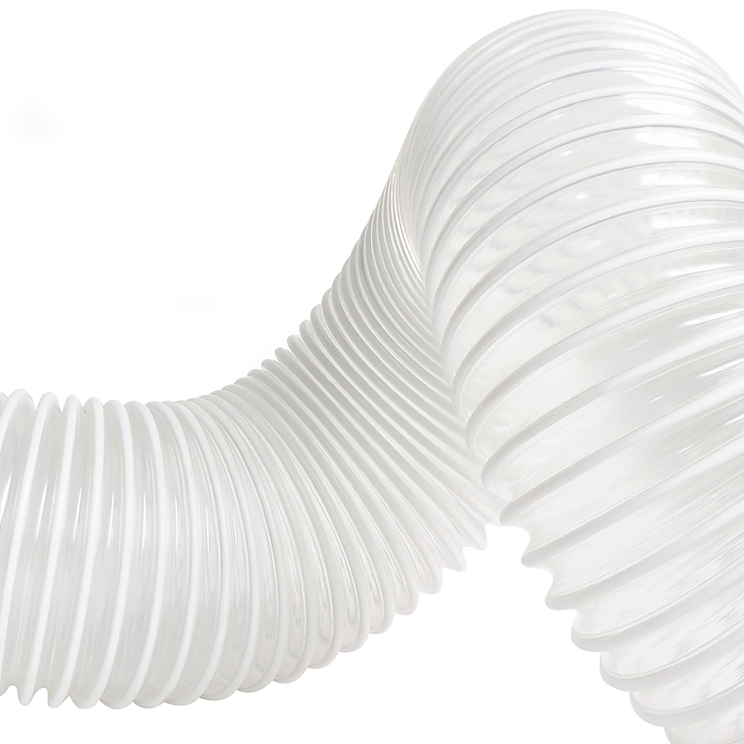 Flexible Corrugated Transparent Clear PVC Duct Hose For Dust Extraction ...